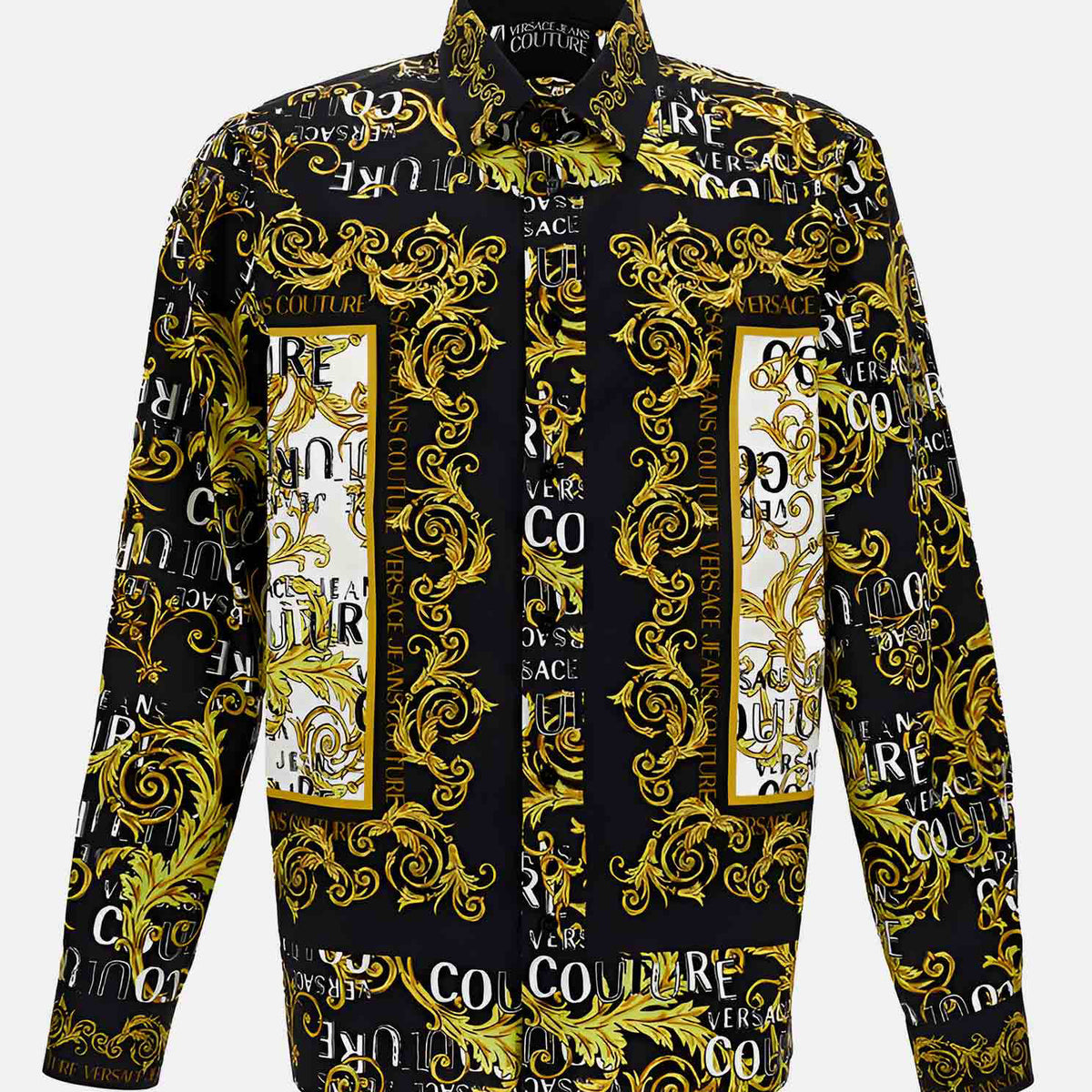 Versace Black Panel Baroque Regular Shirt | George Harrison – George ...