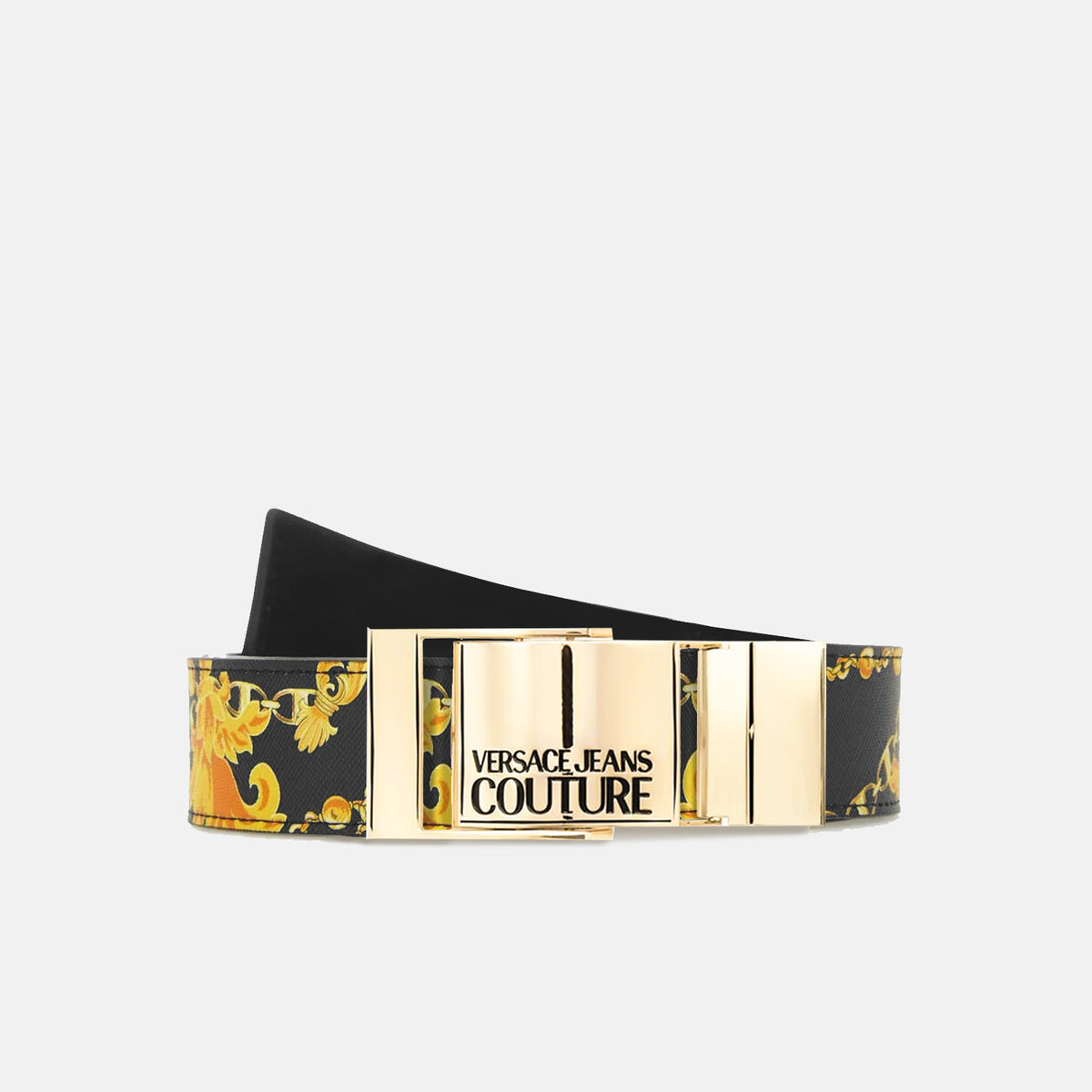 Versace Chain Baroque Gold Logo Reversible Belt | George Harrison ...