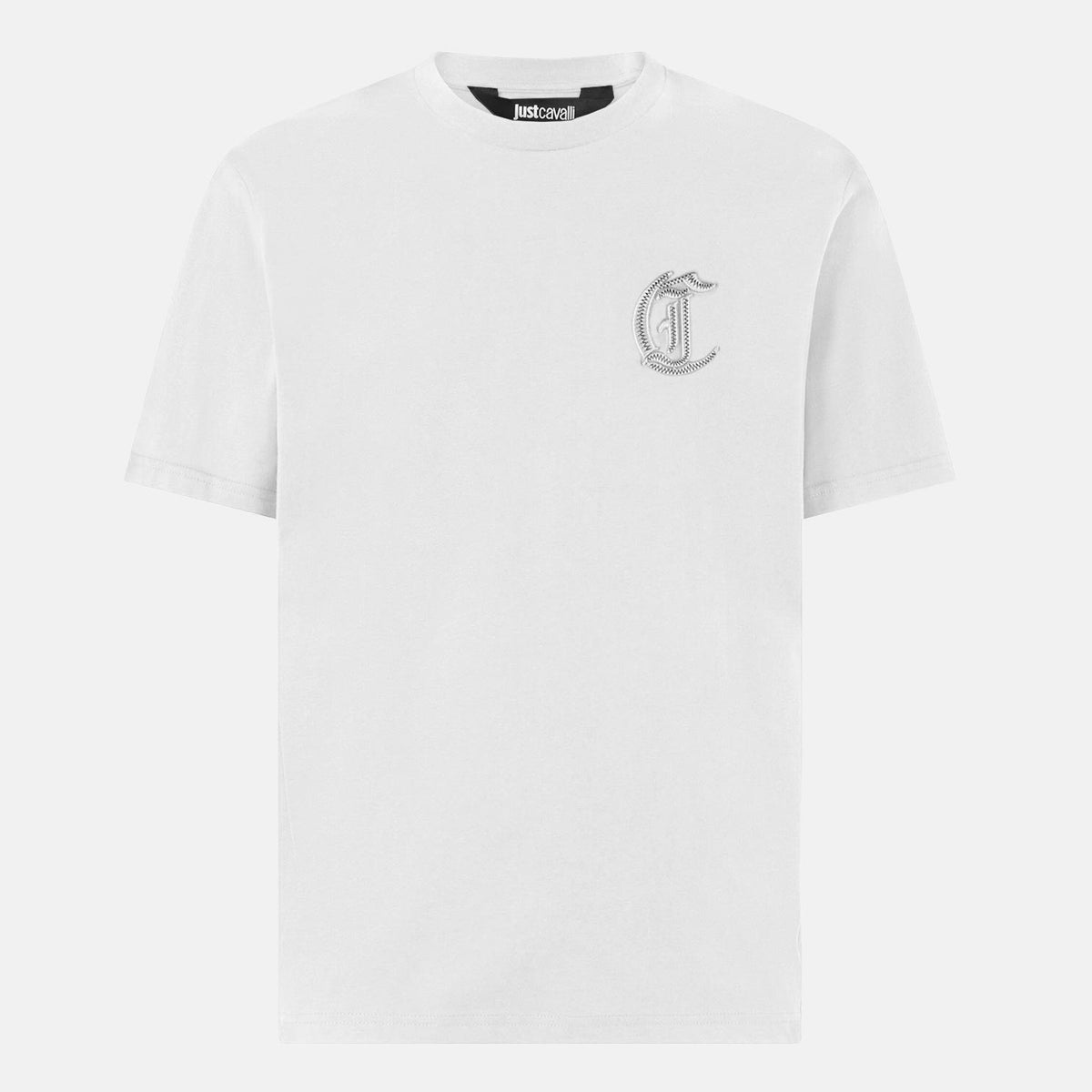 Embroidered Logo White Regular Tee – George Harrison Menswear