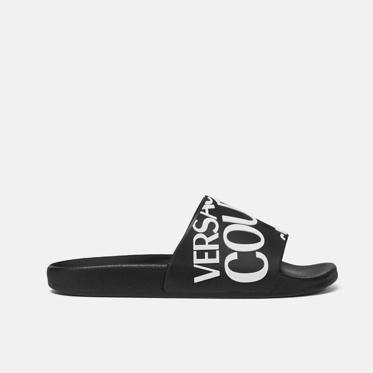 Black Logo Couture Slides – George Harrison Menswear